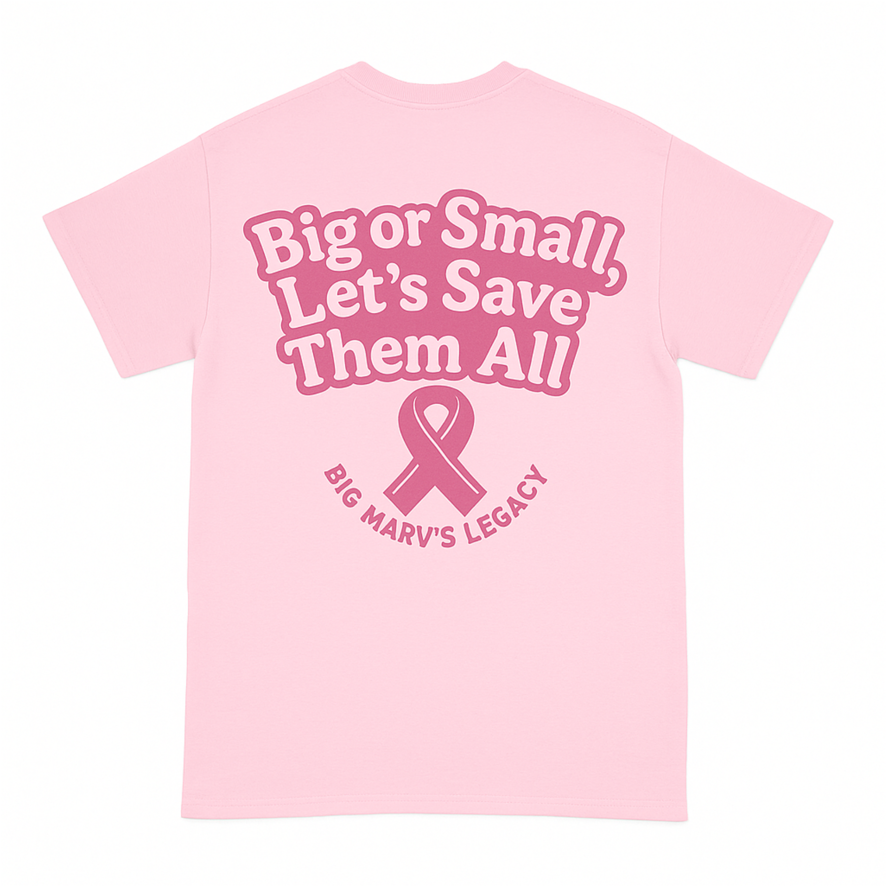 BIG MARV UNISEX T-SHIRT (PINK FOR BREAST CANCER AWARENESS) – BIG MARV'S ...