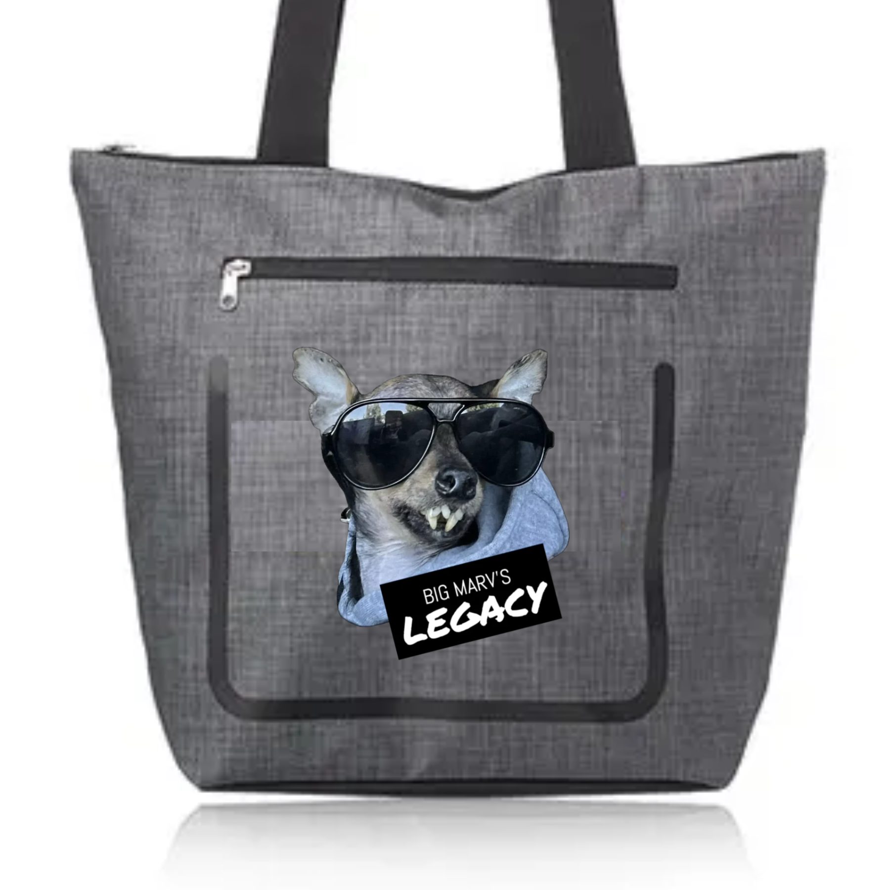 BIG MARV TOTE ZIPPER POCKET w/ Legacy Logo – BIG MARV'S SHOP